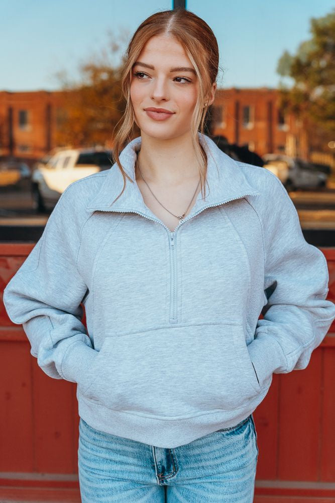 Heather Gray Dove Half Zip Pullover 950CK – Southern Soule Designs