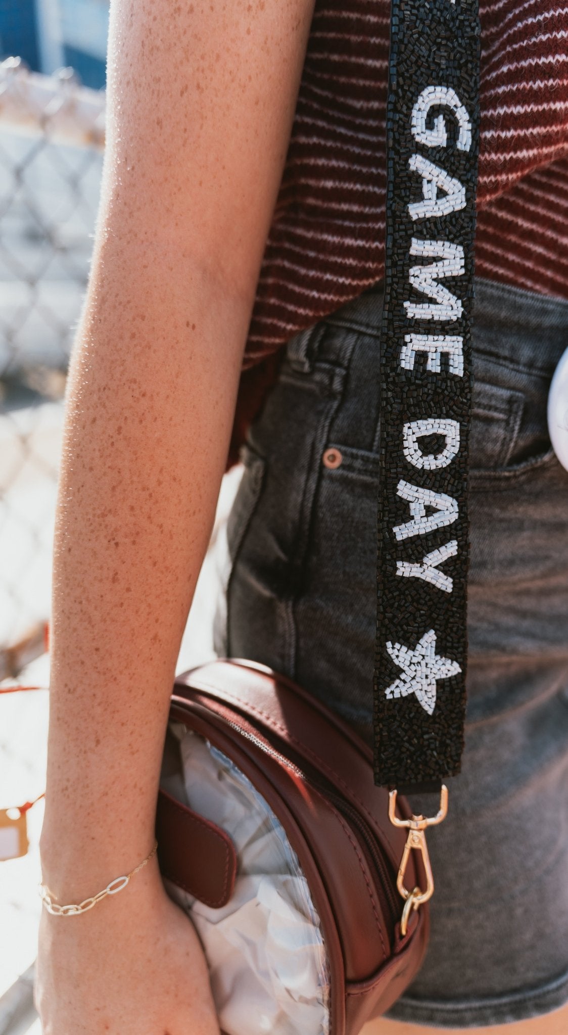 Game Day Black/White Strap – Southern Soule Designs