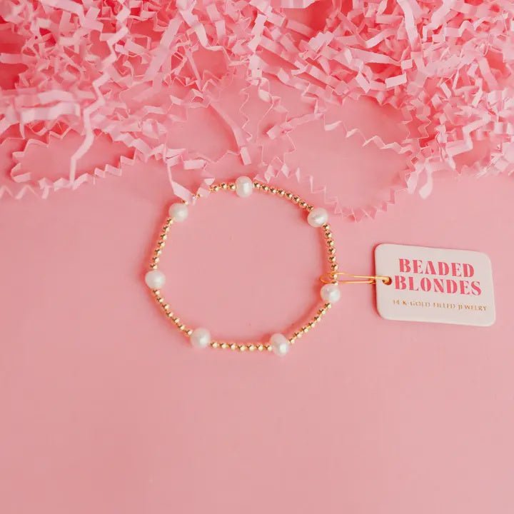 Kate Pearl Bracelet Gold – Southern Soule Designs