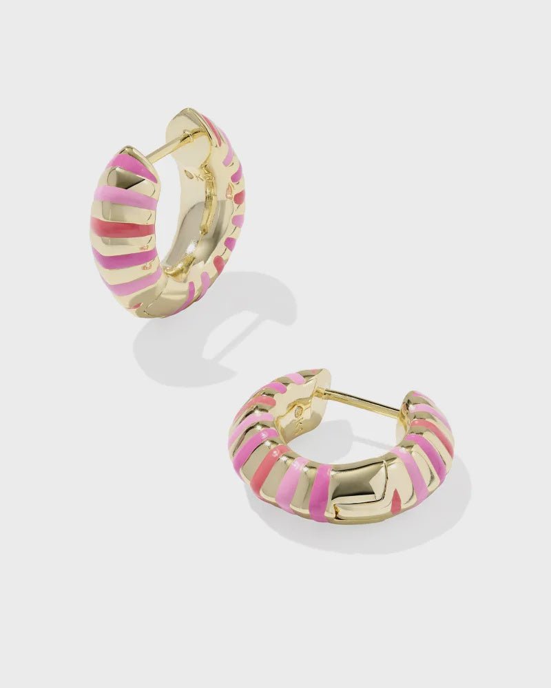 KS Mikki Enamel Huggie Pink – Southern Soule Designs